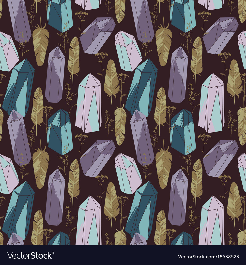 Crystalline Seamless Pattern Royalty Free Vector Image