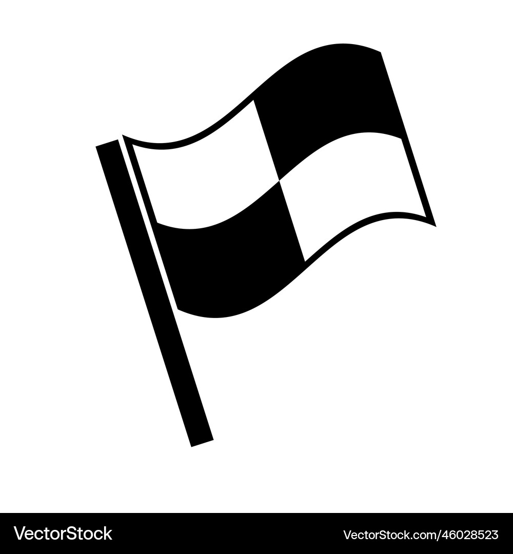 Fluttering goal flag or race flag Royalty Free Vector Image