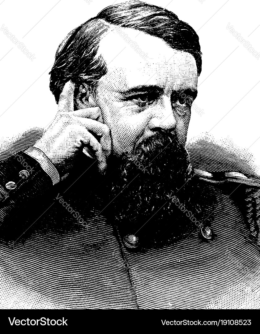 General alfred h terry vintage Royalty Free Vector Image
