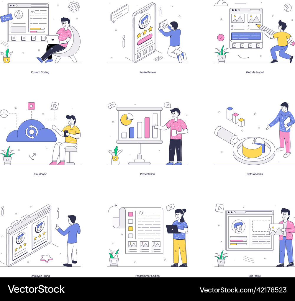 Modern of business services Royalty Free Vector Image