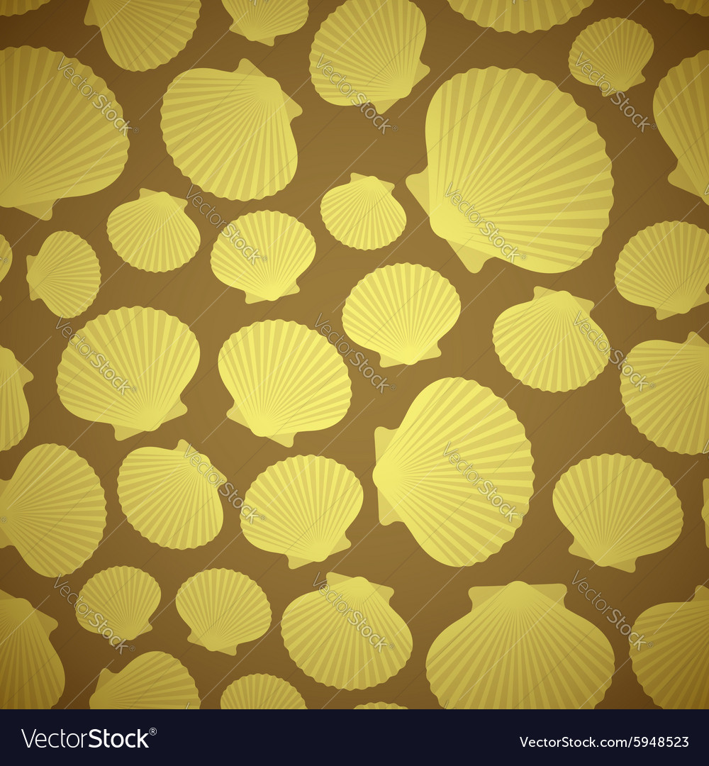 Seashell seamless pattern Royalty Free Vector Image