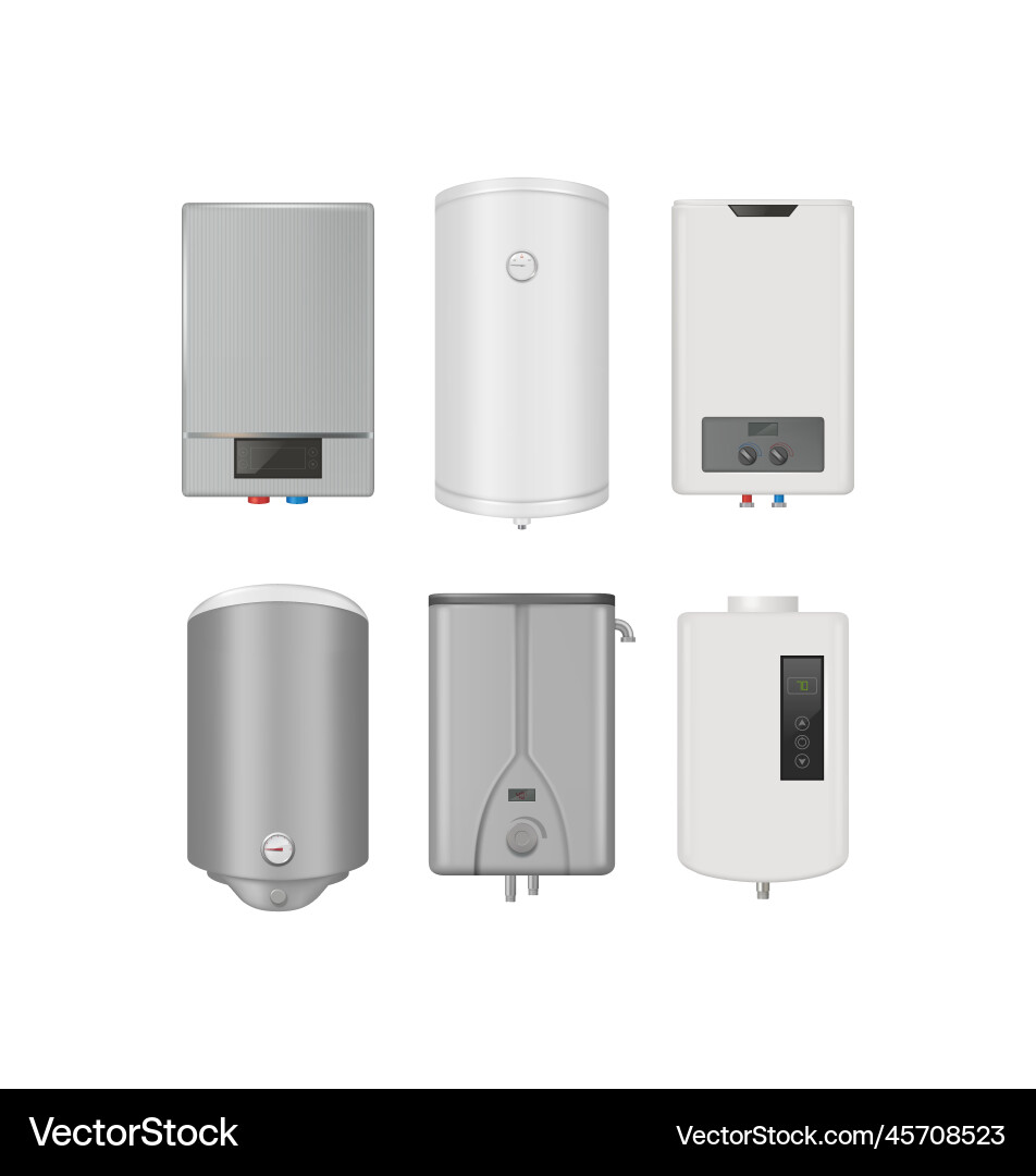 Water heater warm controlling systems gas boiler Vector Image