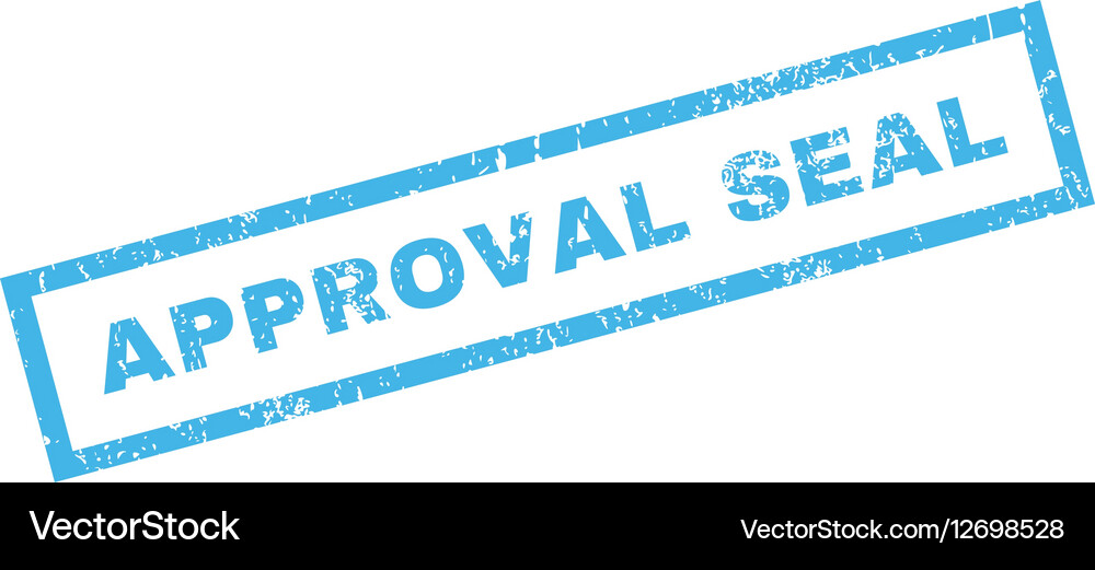 Approval seal rubber stamp Royalty Free Vector Image