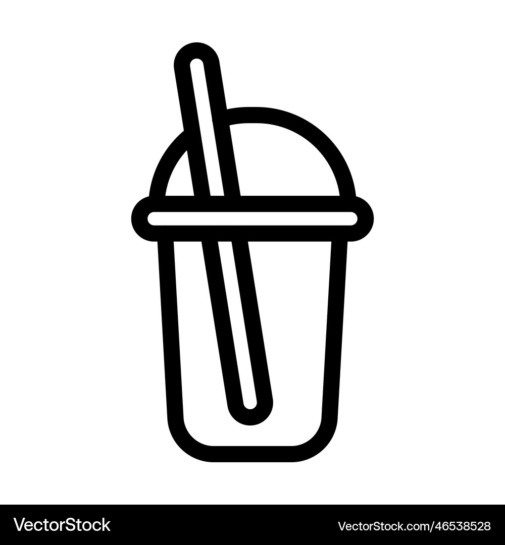 Cup thick line icon for personal and commercial Vector Image