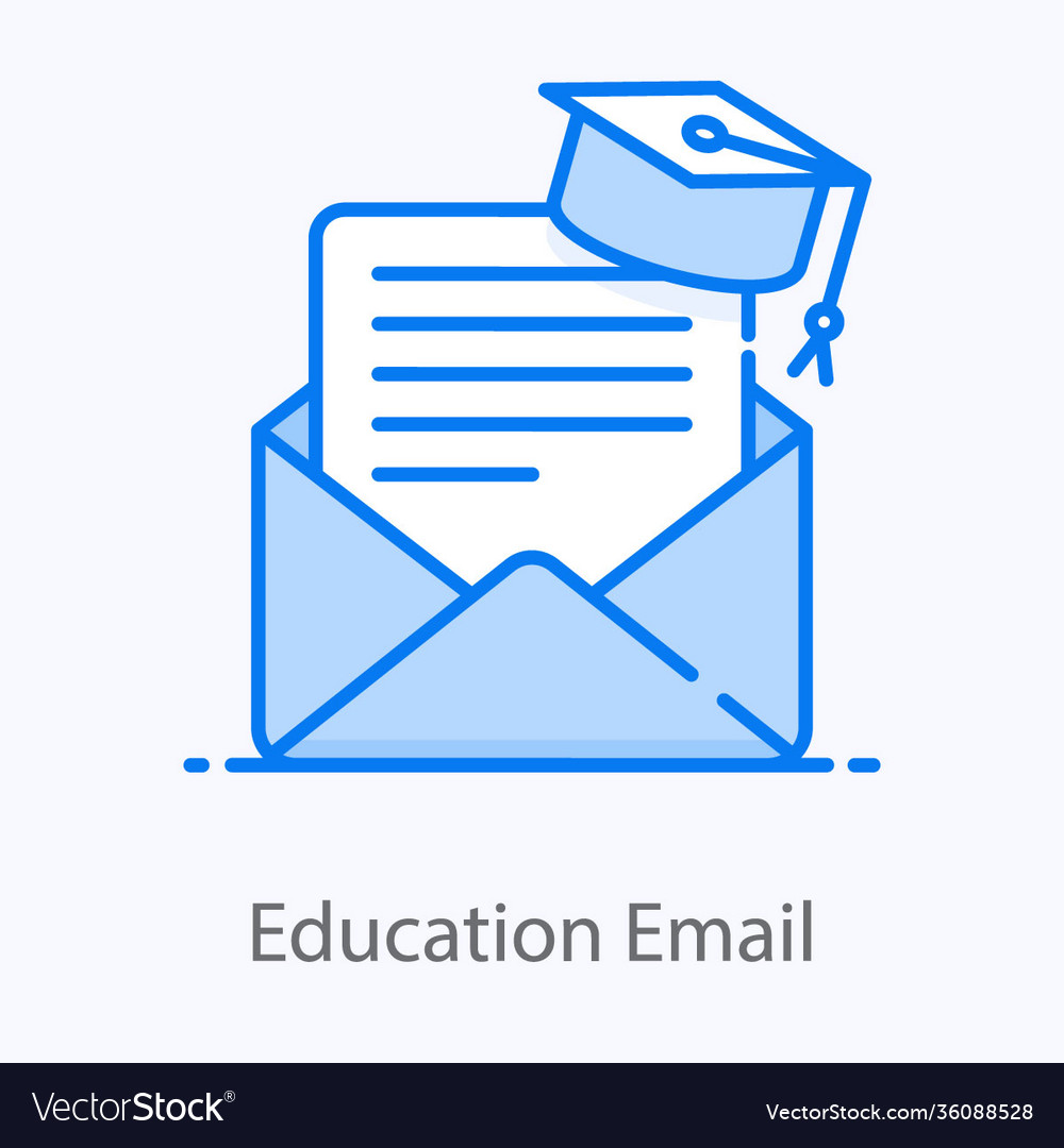 Educational email Royalty Free Vector Image - VectorStock