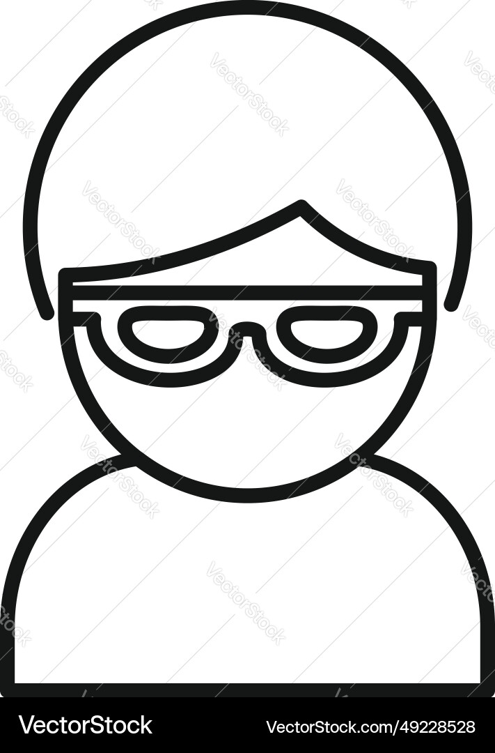 Hidden avatar icon outline mark person Royalty Free Vector