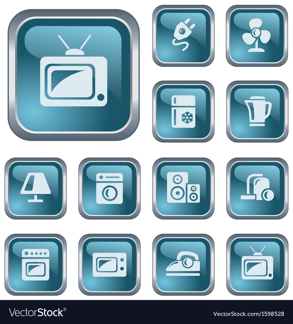 Home electronics buttons Royalty Free Vector Image