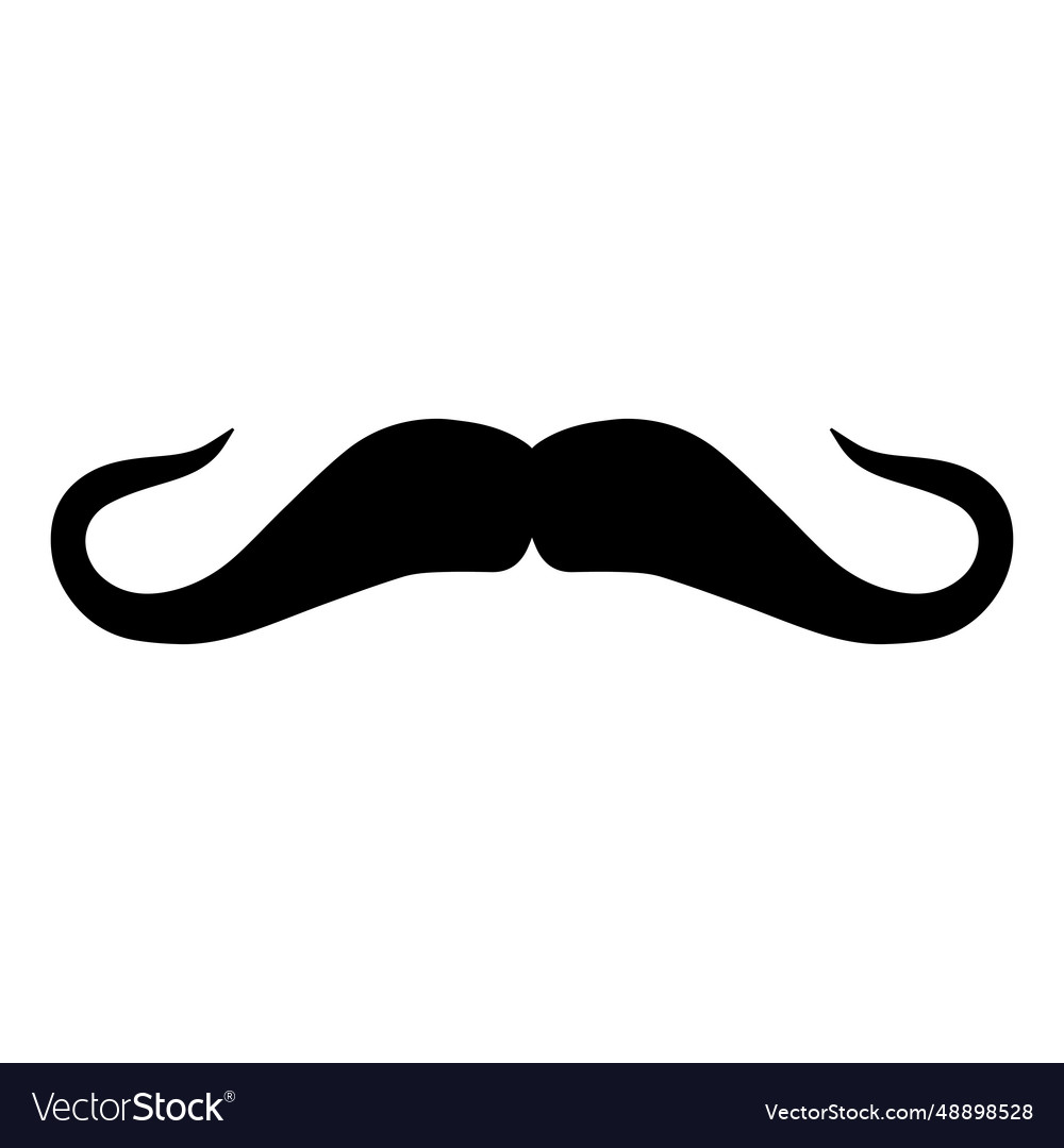 Moustache icon logo element Royalty Free Vector Image