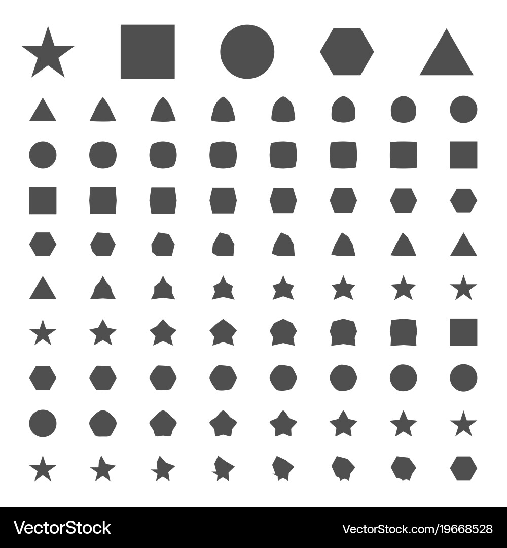 Simple geometric figures of metamorphosis Vector Image