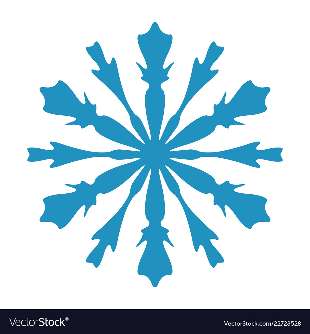 Simple isolated snowflake Royalty Free Vector Image