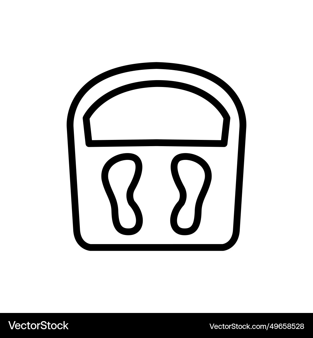 Weight scale body line icon logo image Royalty Free Vector