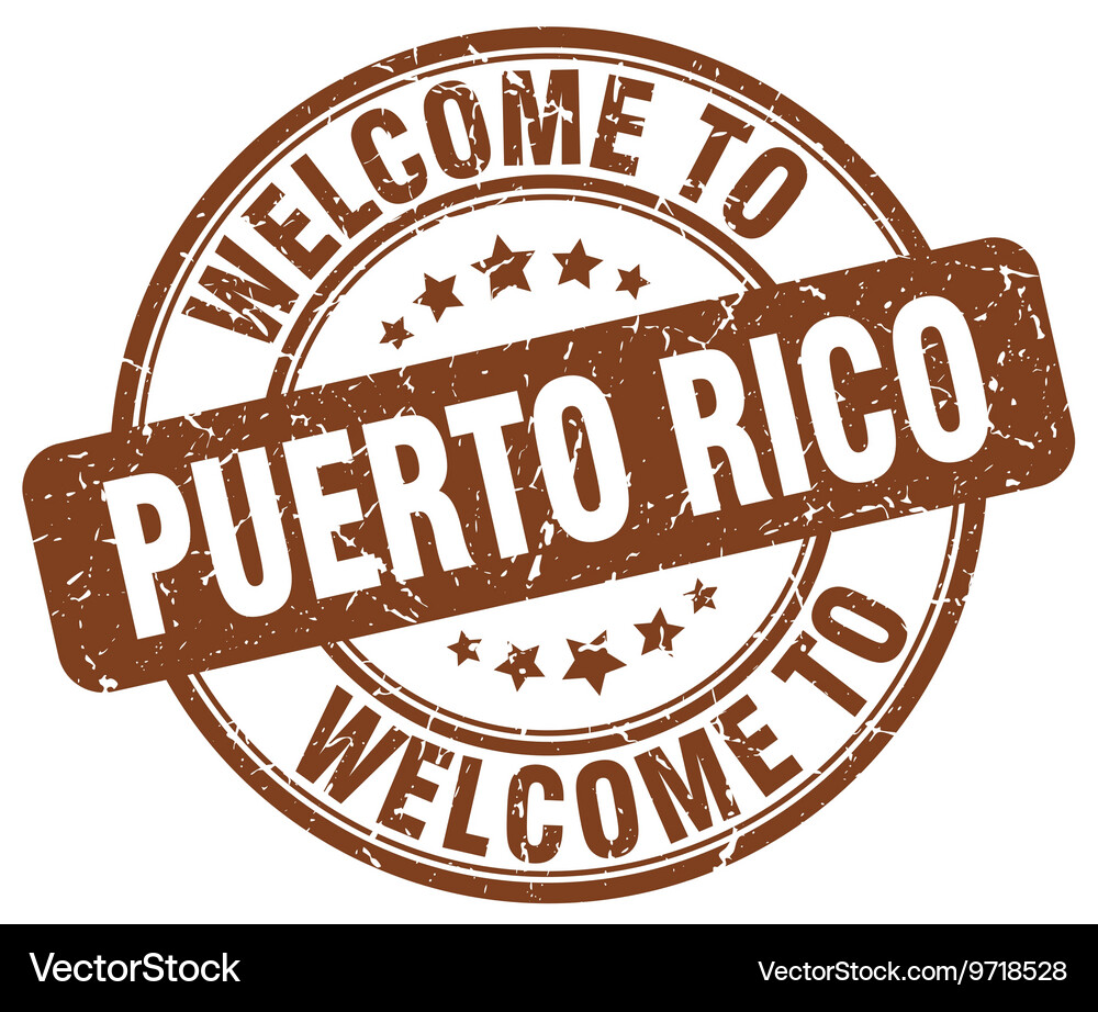 Welcome to puerto rico Royalty Free Vector Image