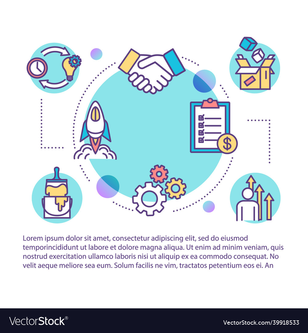 Collaborative work concept icon with text Vector Image