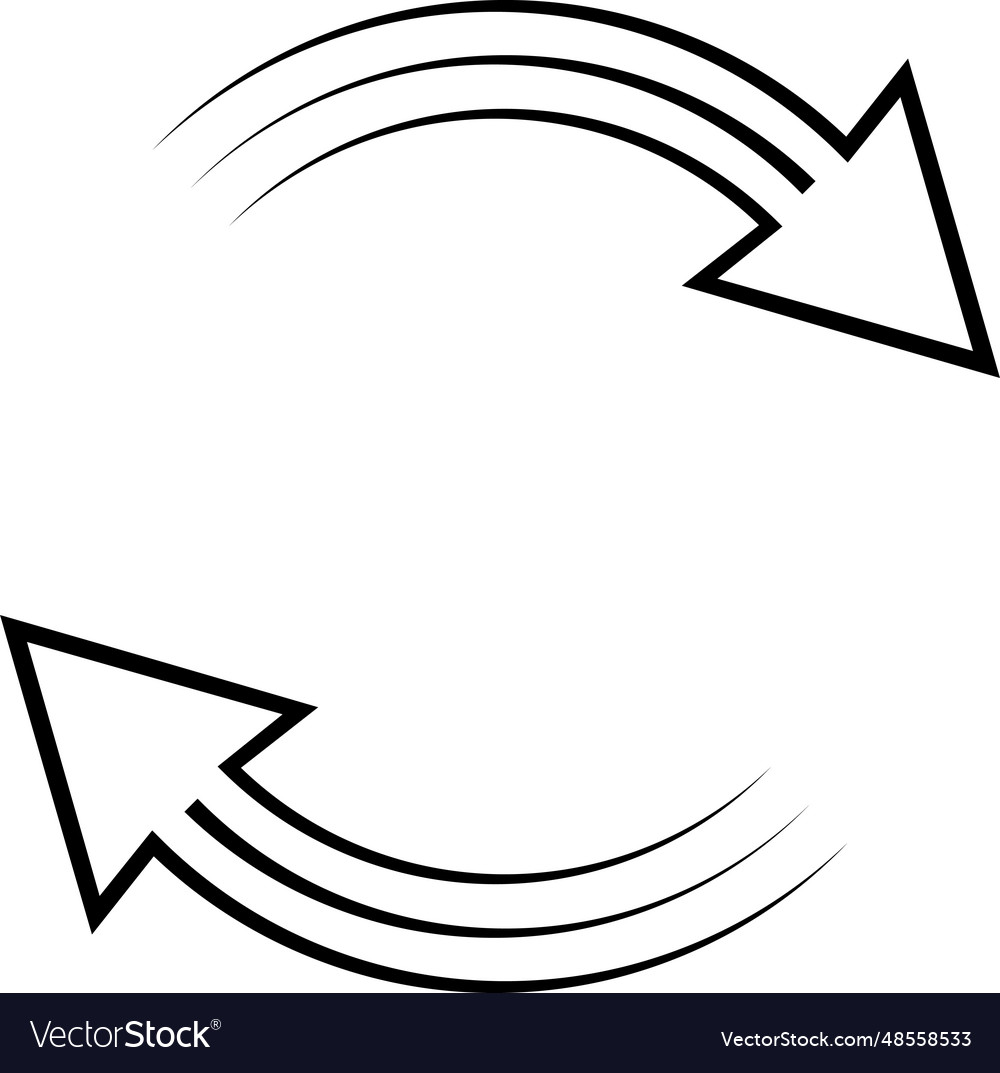 Currency exchange icon clockwise rotation Vector Image Currency exchange icon clockwise rotation Vector Image