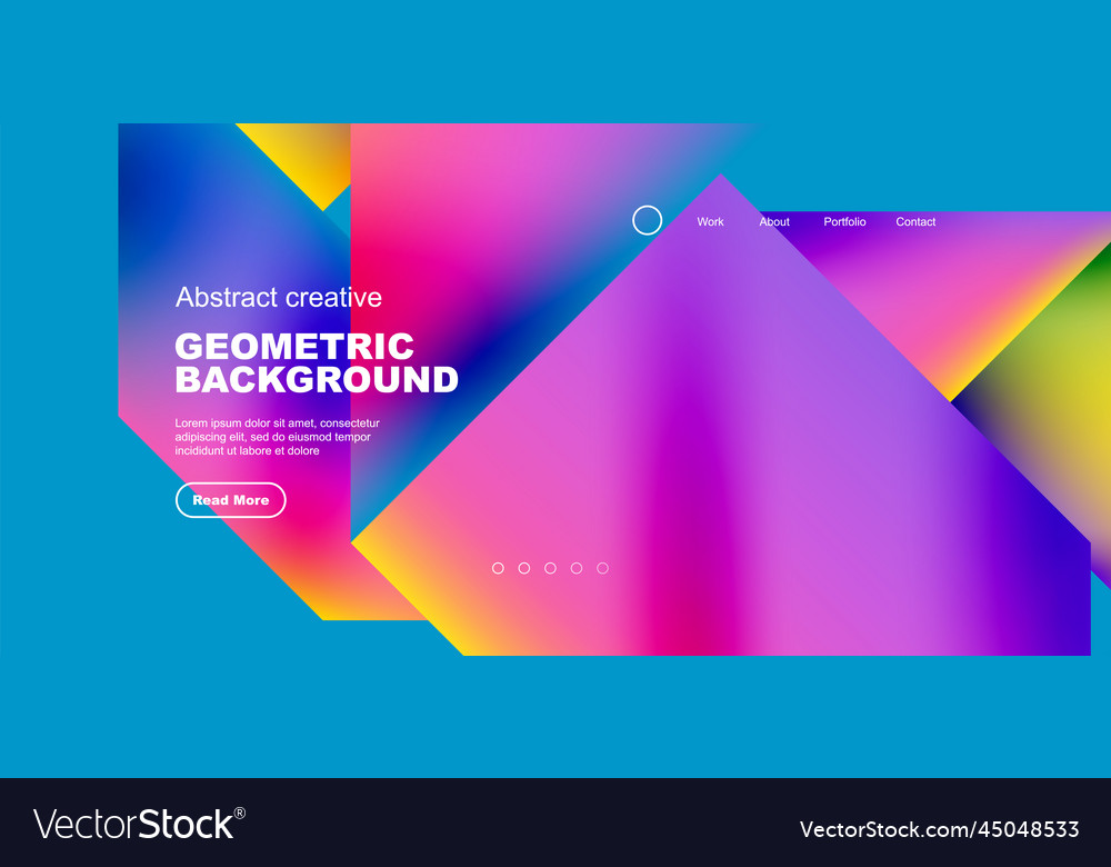 Fluid gradient geometric triangles abstract Vector Image