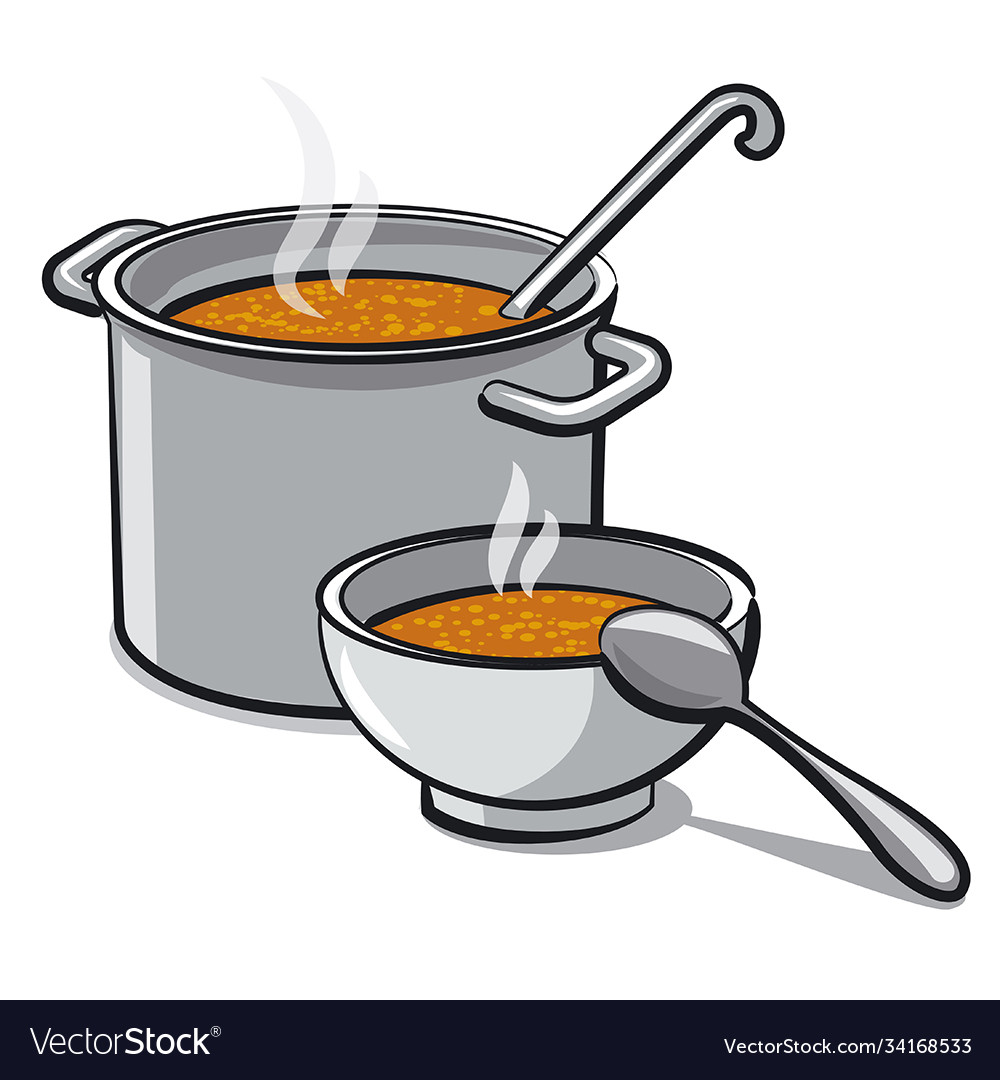 Hot soup Royalty Free Vector Image - VectorStock