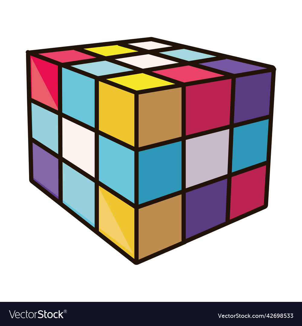 Rubik cube Royalty Free Vector Image - VectorStock