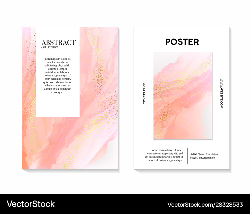 Soft rose gold poster greeting card wedding Vector Image