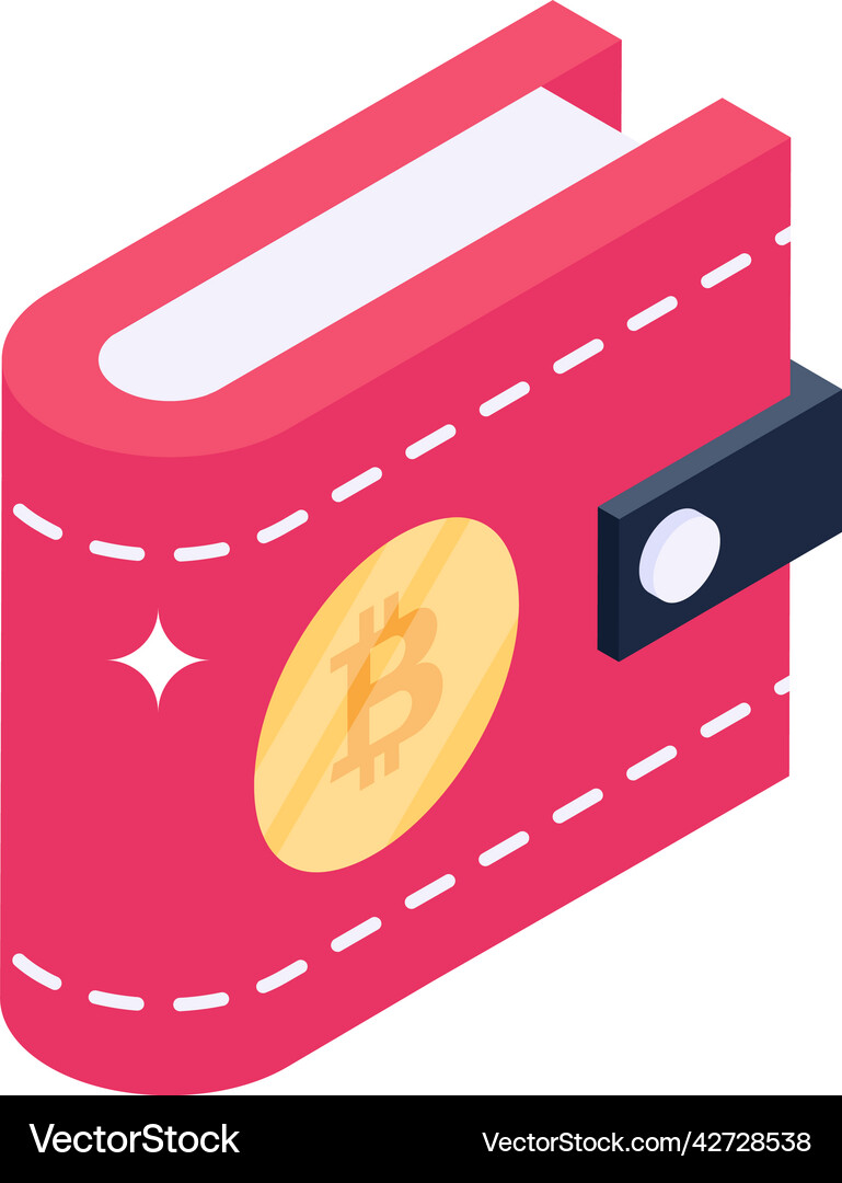 Bitcoin wallet Royalty Free Vector Image - VectorStock