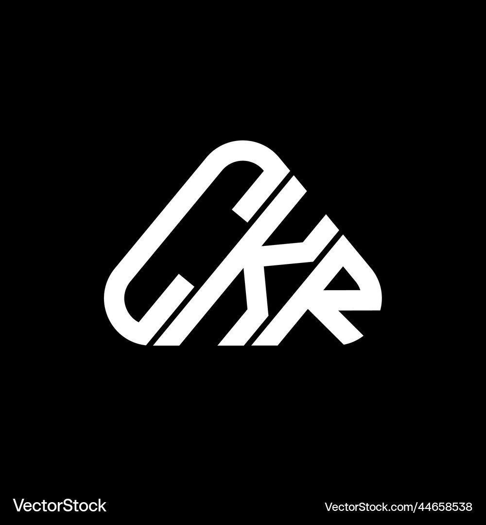 Ckr letter logo creative design with graphic Vector Image