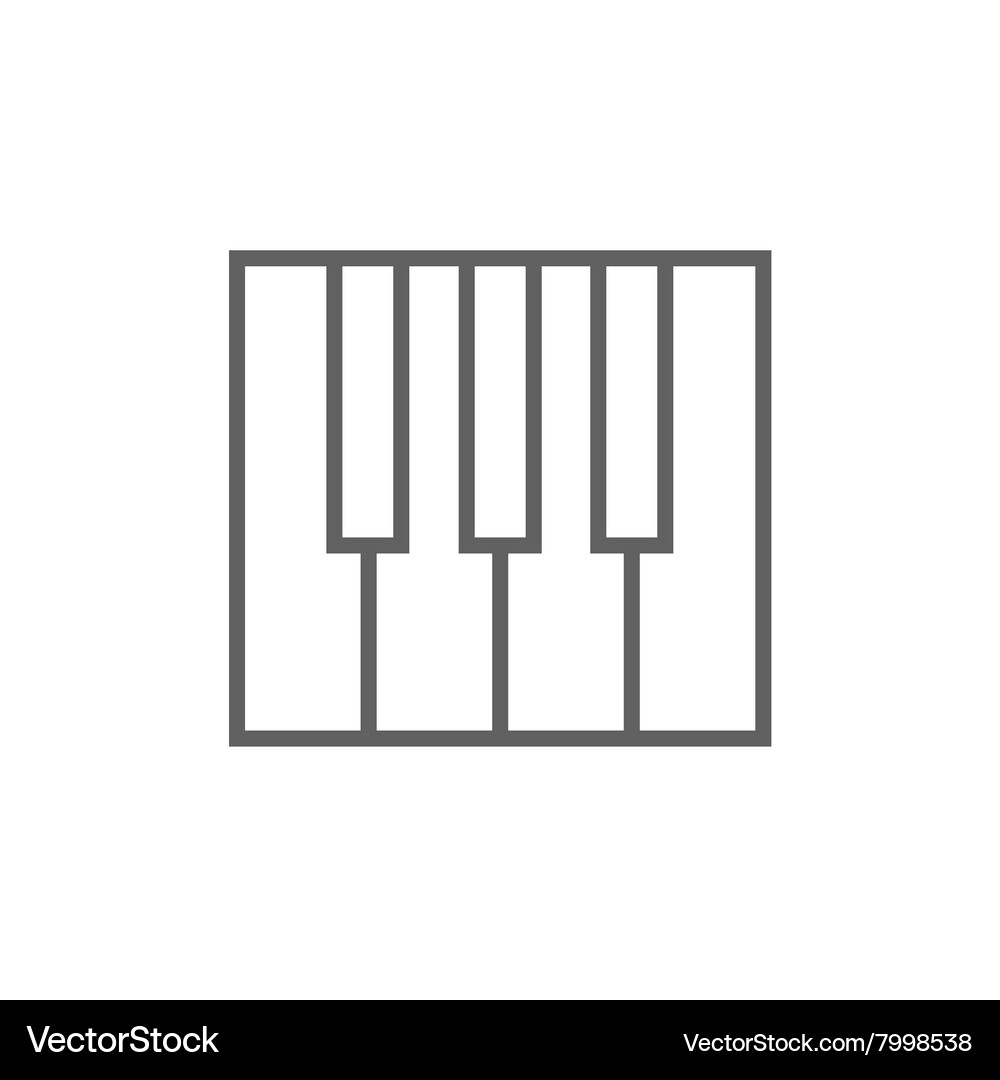 Piano keys line icon Royalty Free Vector Image