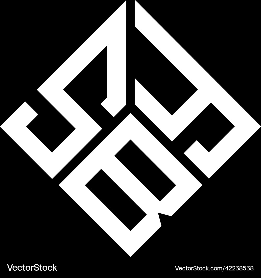 Sby letter logo design on black background Vector Image