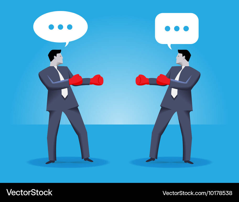 Tough negotiation business concept Royalty Free Vector Image