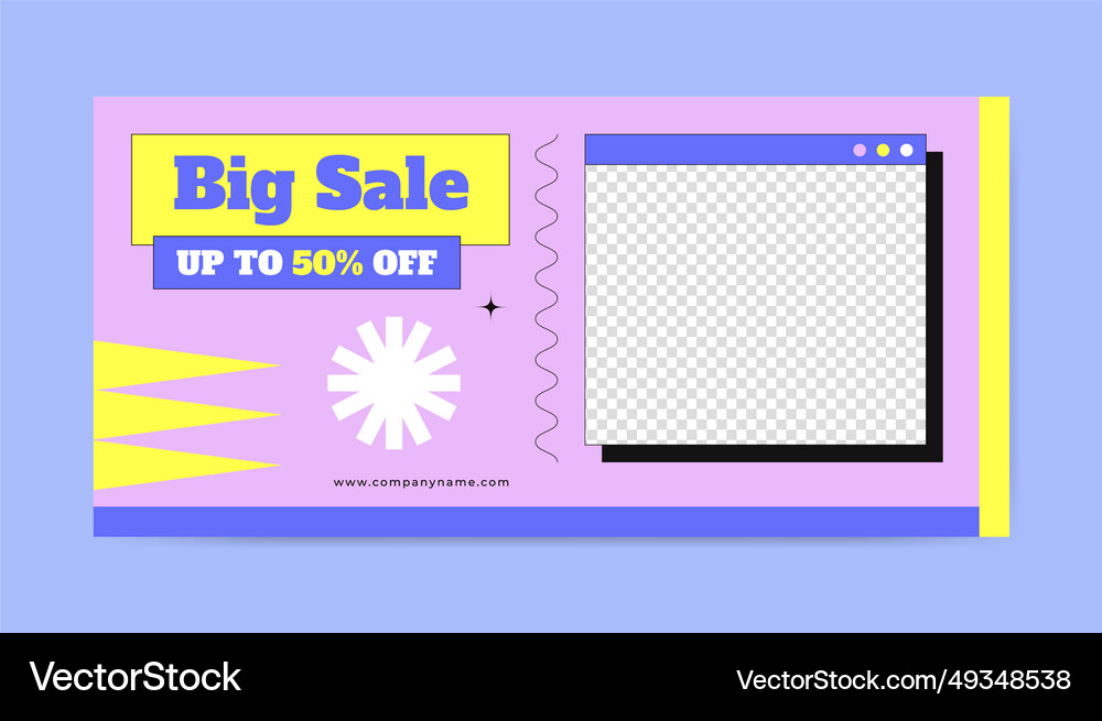 Trendy sale banner template Royalty Free Vector Image