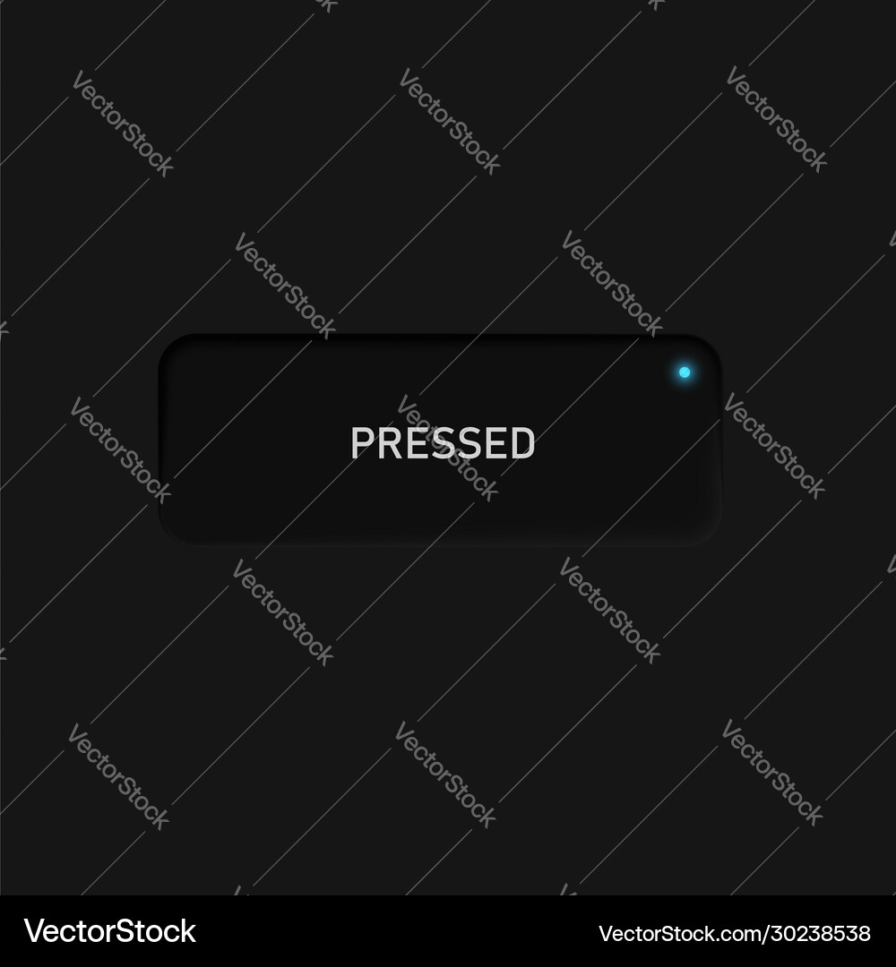 Very high detailed black user interface button Vector Image