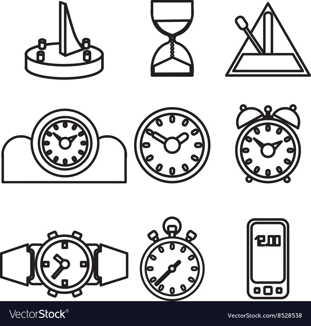 Wall mounted digital clock Royalty Free Vector Image