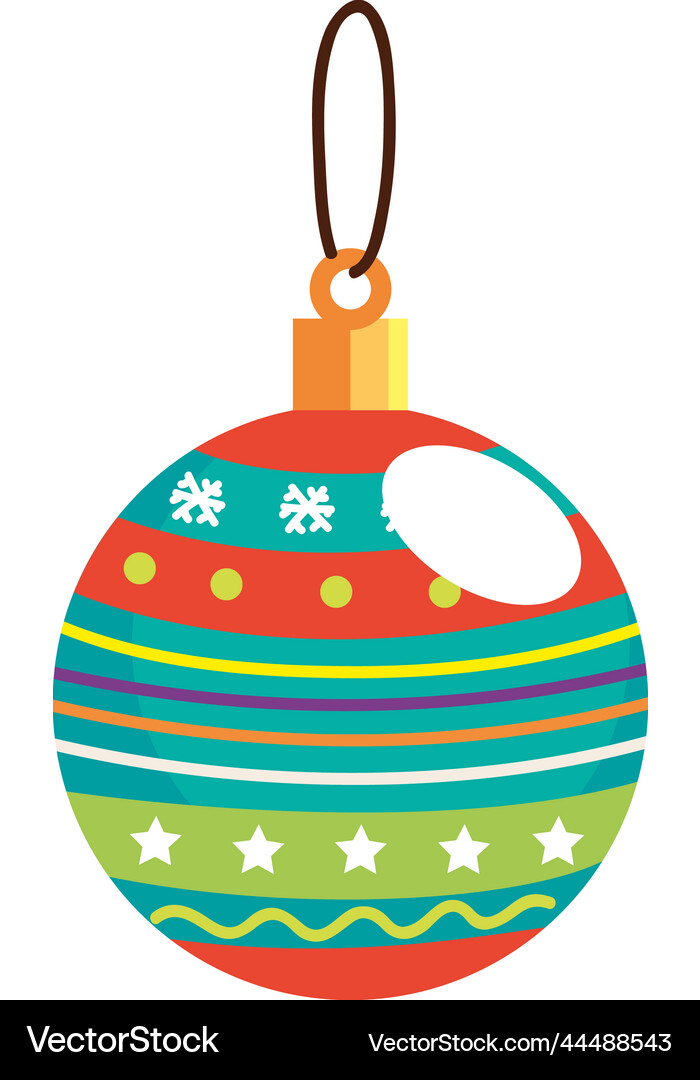 Christmas ball hanging Royalty Free Vector Image