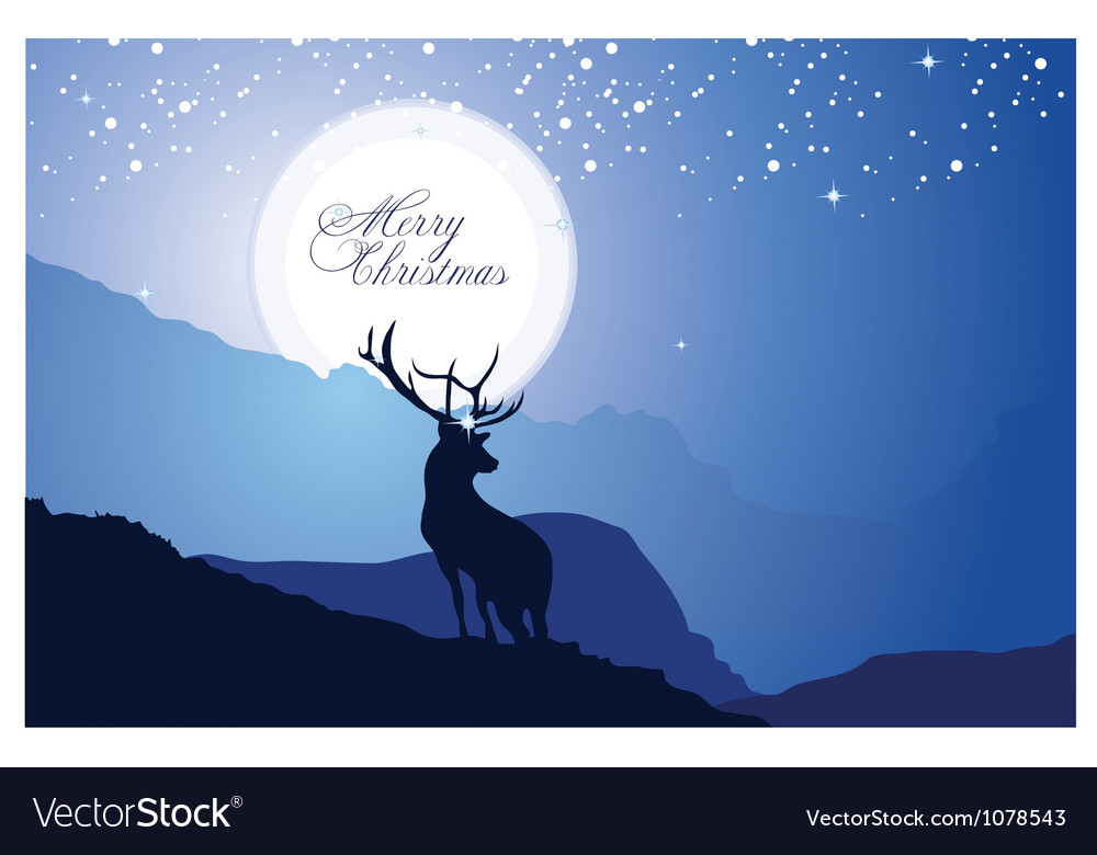 Christmas deer Royalty Free Vector Image - VectorStock