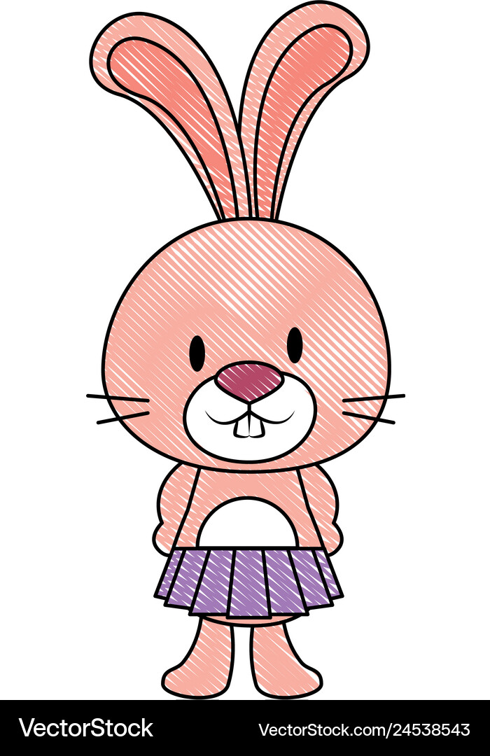 Cute and adorable rabbit female character Vector Image