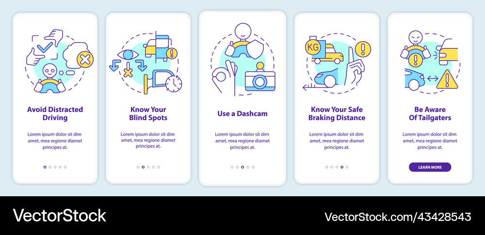 Driving safety rules for commercial drivers Vector Image