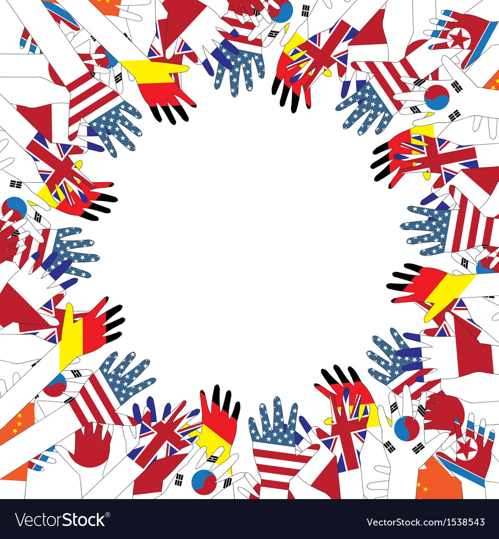 Flag hands Royalty Free Vector Image - VectorStock