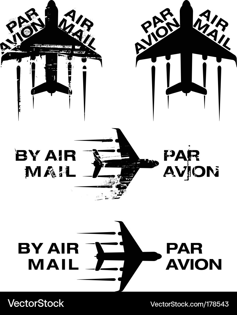 Par avion rubber stamp Royalty Free Vector Image