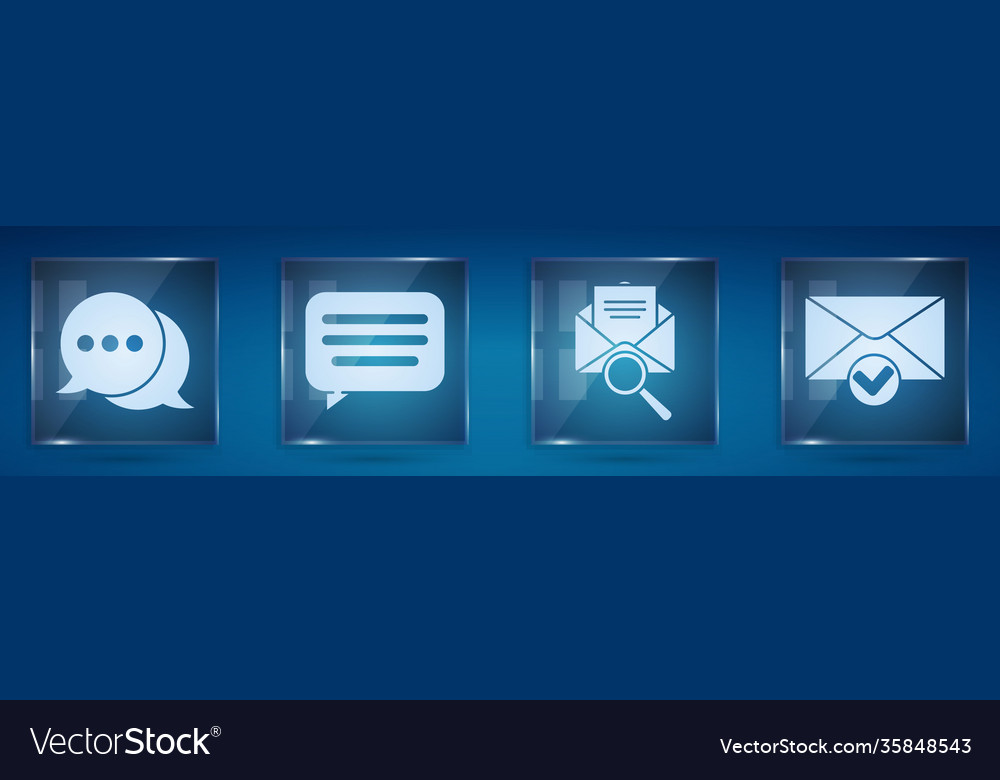 Set speech bubble chat speech bubble chat Vector Image