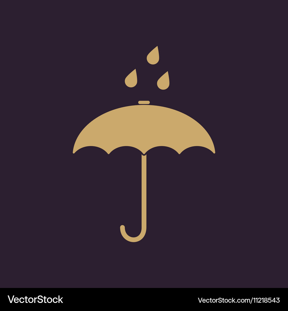 Umbrella bag icon rain protection symbol Vector Image