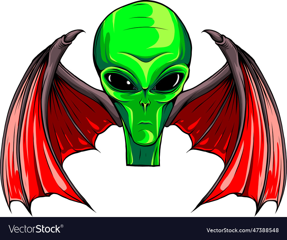 Alien head design Royalty Free Vector Image - VectorStock