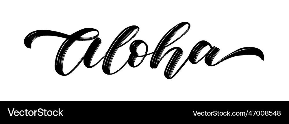 Aloha text summer word hawaii quote summer Vector Image