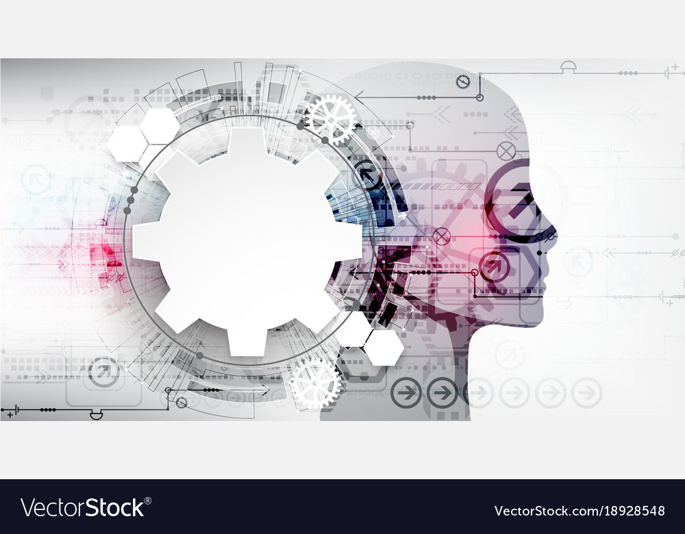 Creative brain concept background artificial Vector Image