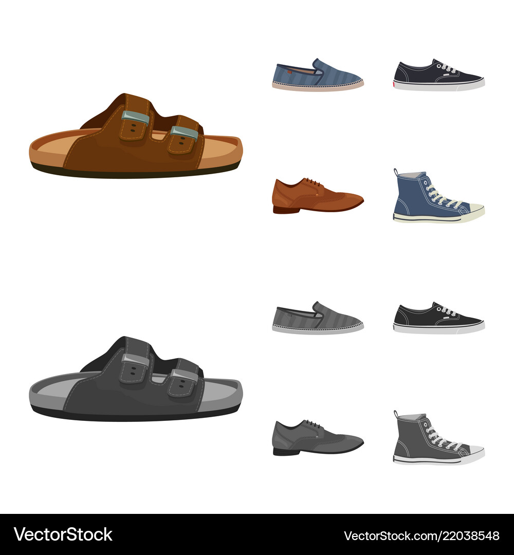 Design man and foot symbol set man Royalty Free Vector Image