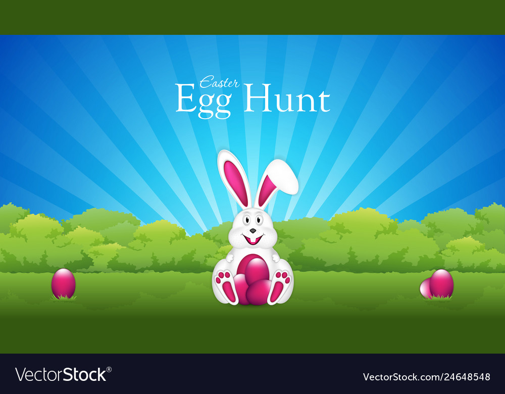 Easter egg hunt Royalty Free Vector Image - VectorStock