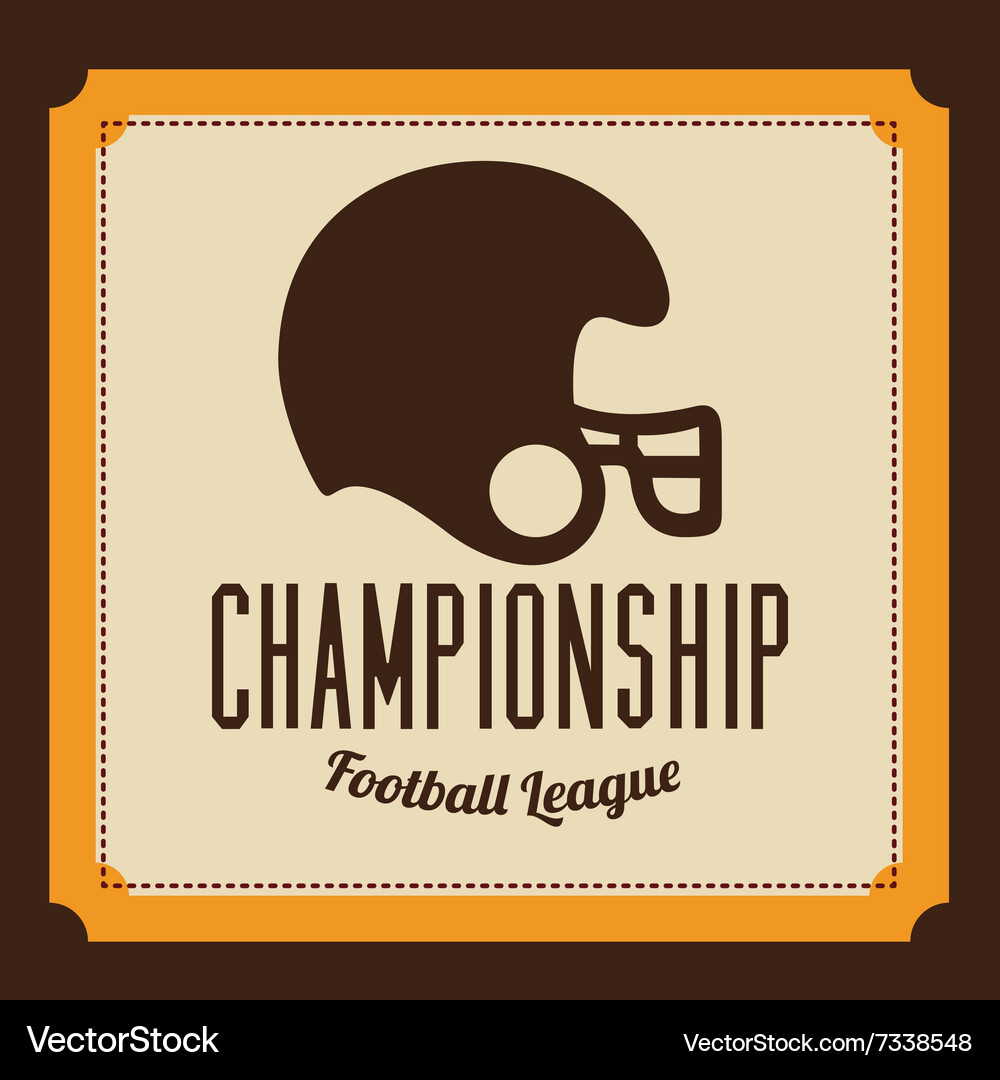 Football championship design Royalty Free Vector Image