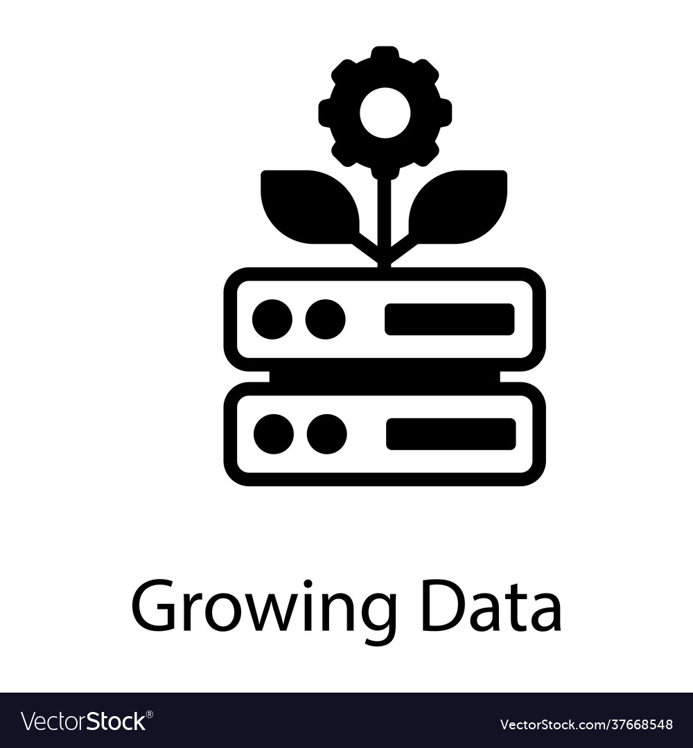 Growing data Royalty Free Vector Image - VectorStock