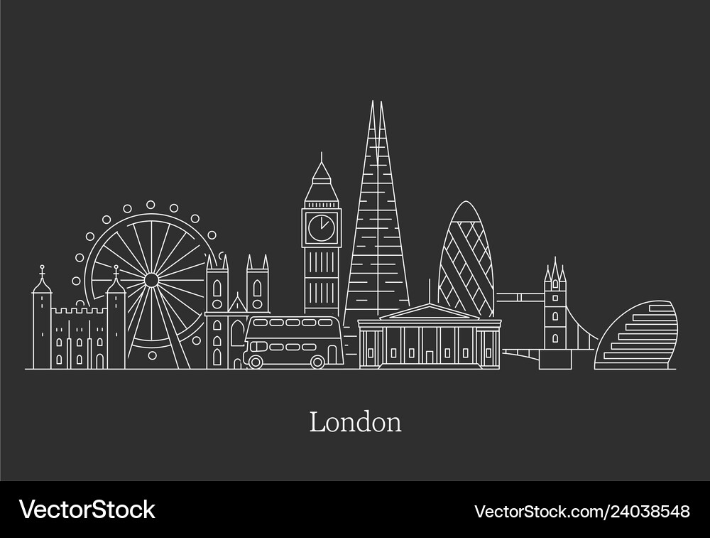 London city skyline Royalty Free Vector Image - VectorStock