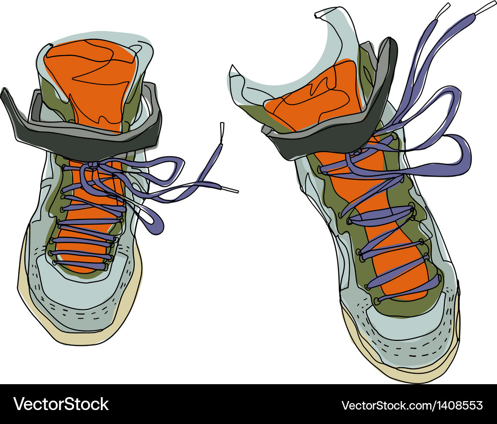 A pair of shoes Royalty Free Vector Image - VectorStock