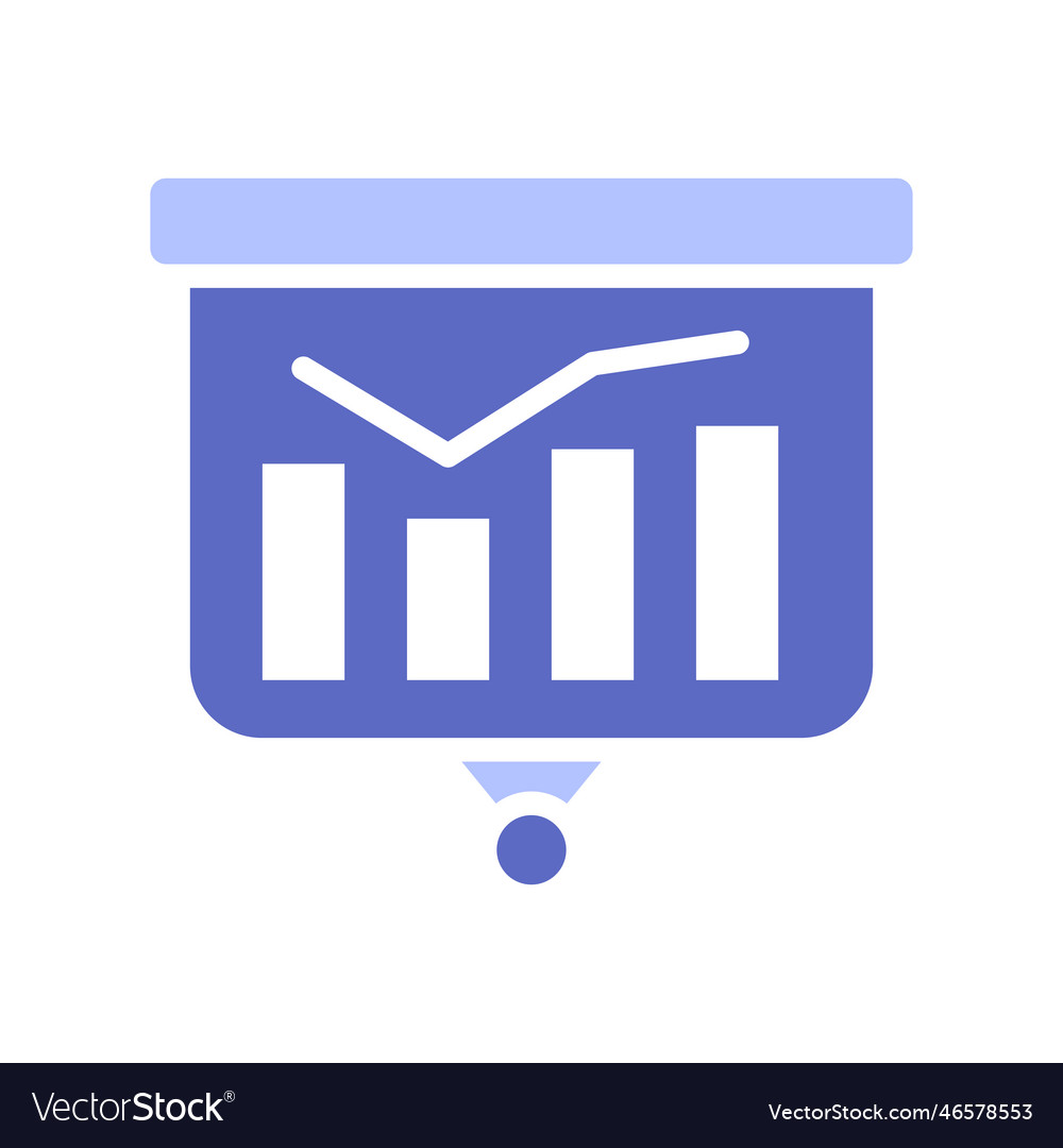 Business statistics glyph icon style il Royalty Free Vector