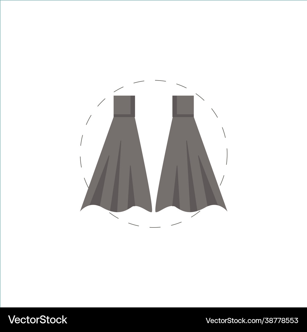 Diving flippers clipart flippers simple Royalty Free Vector
