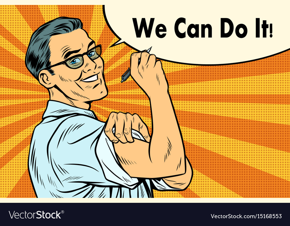 Engineer we can do Royalty Free Vector Image - VectorStock